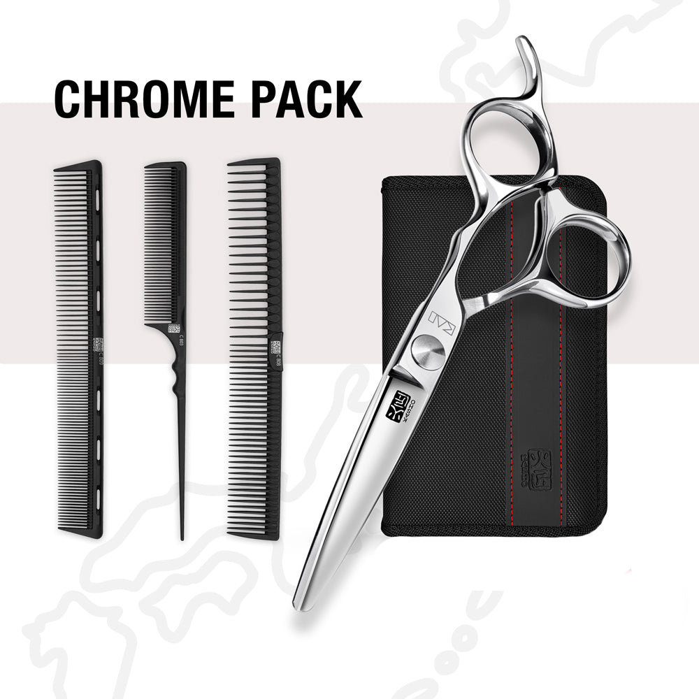 Kasho Chrome Series with Free Combs and Case – Laceys Hair and Beauty
